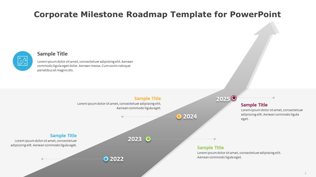 Corporate Milestone Roadmap Template for PowerPoint – Strateful