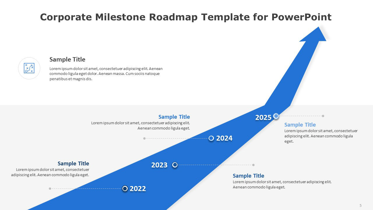 Corporate Milestone Roadmap Template for PowerPoint – Strateful