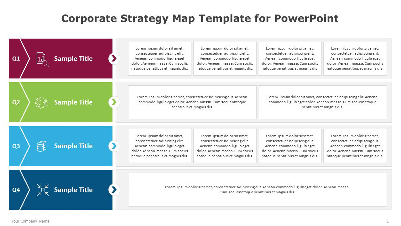 Corporate Strategy Map Template for PowerPoint – Strateful