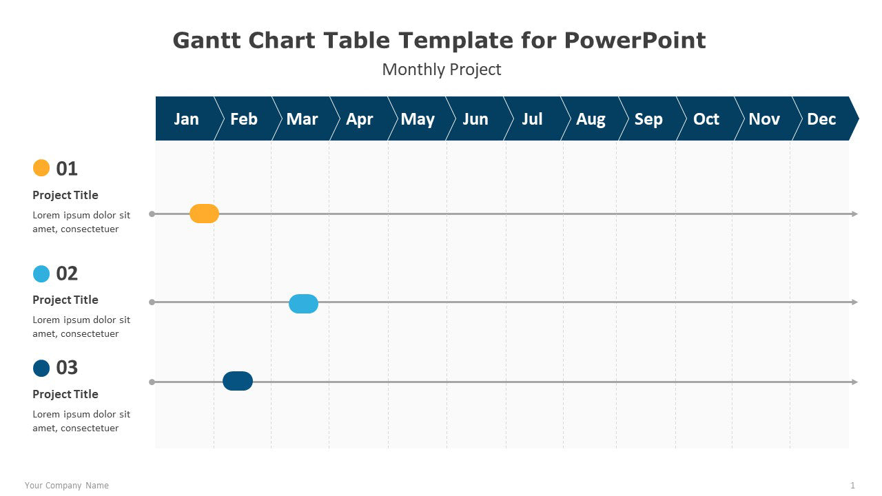 Gantt Chart Monthly Template