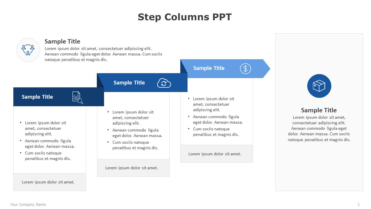 Step Columns PowerPoint Template – Strateful
