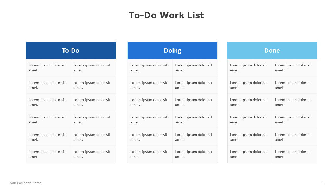 To-Do Work List PowerPoint Template – Strateful